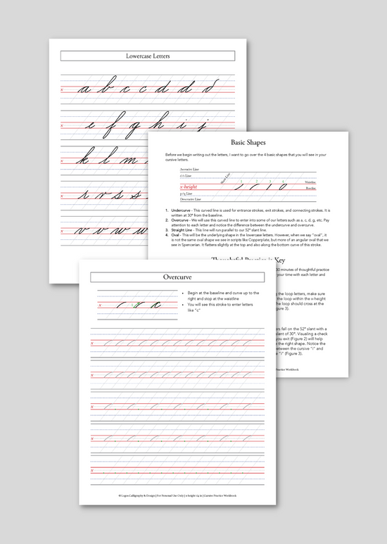 Digital Cursive Practice Workbook - Lowercase Letters – Logos ...