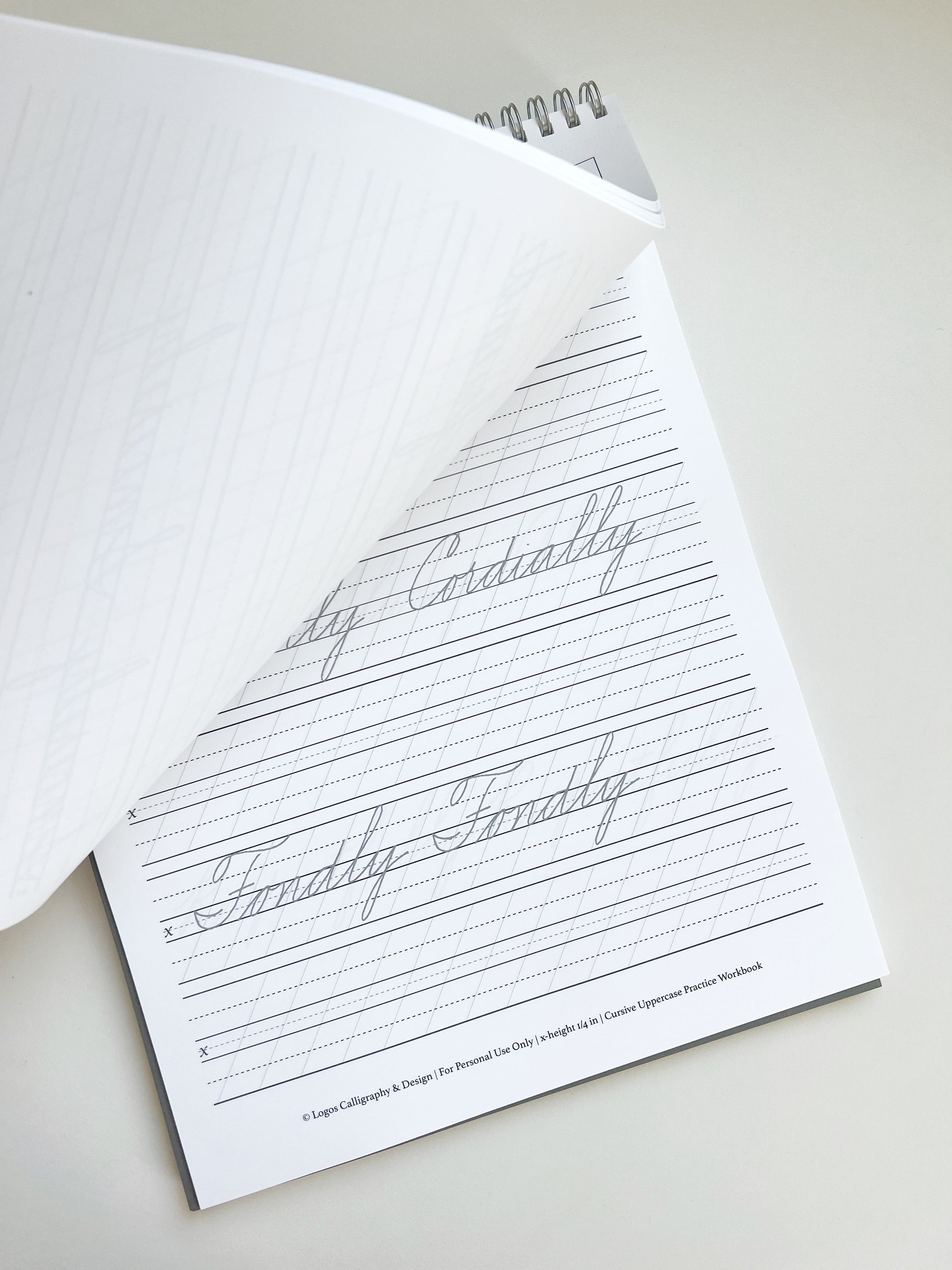 Cursive Practice Workbook - Uppercase Letters – Logos Calligraphy & Design