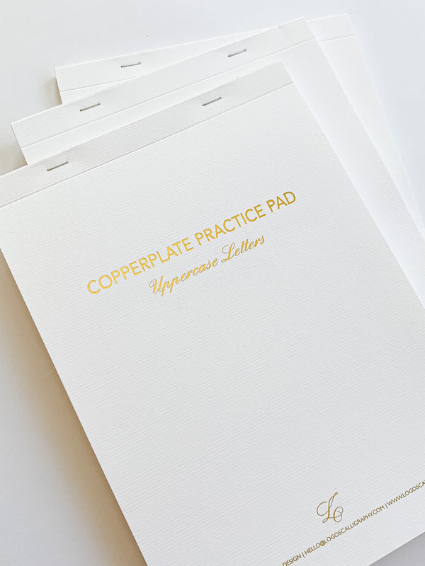Copperplate Practice Pad - Uppercase Letters – Logos Calligraphy & Design