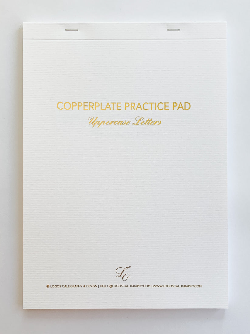 Copperplate Practice Pad - Uppercase Letters – Logos Calligraphy & Design